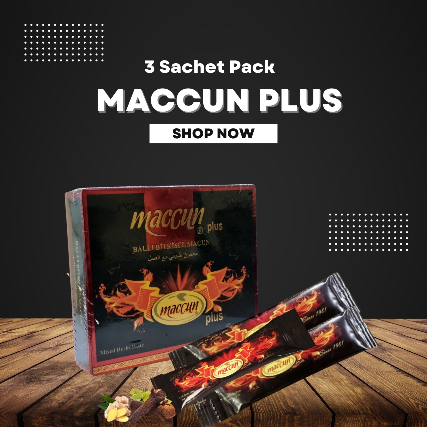 Maccun Plus Balli Bitkisel 3 Sachet Pack Price in Pakistan